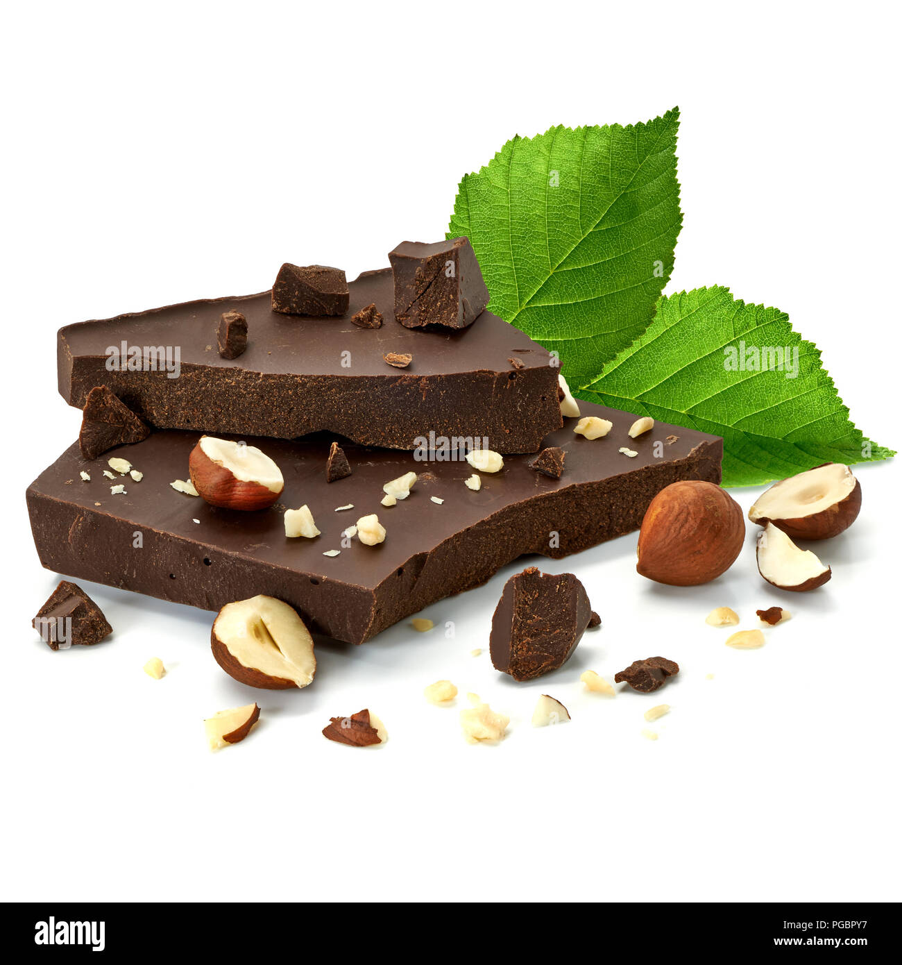 Broken chocolate bar parts hi-res stock photography and images - Alamy