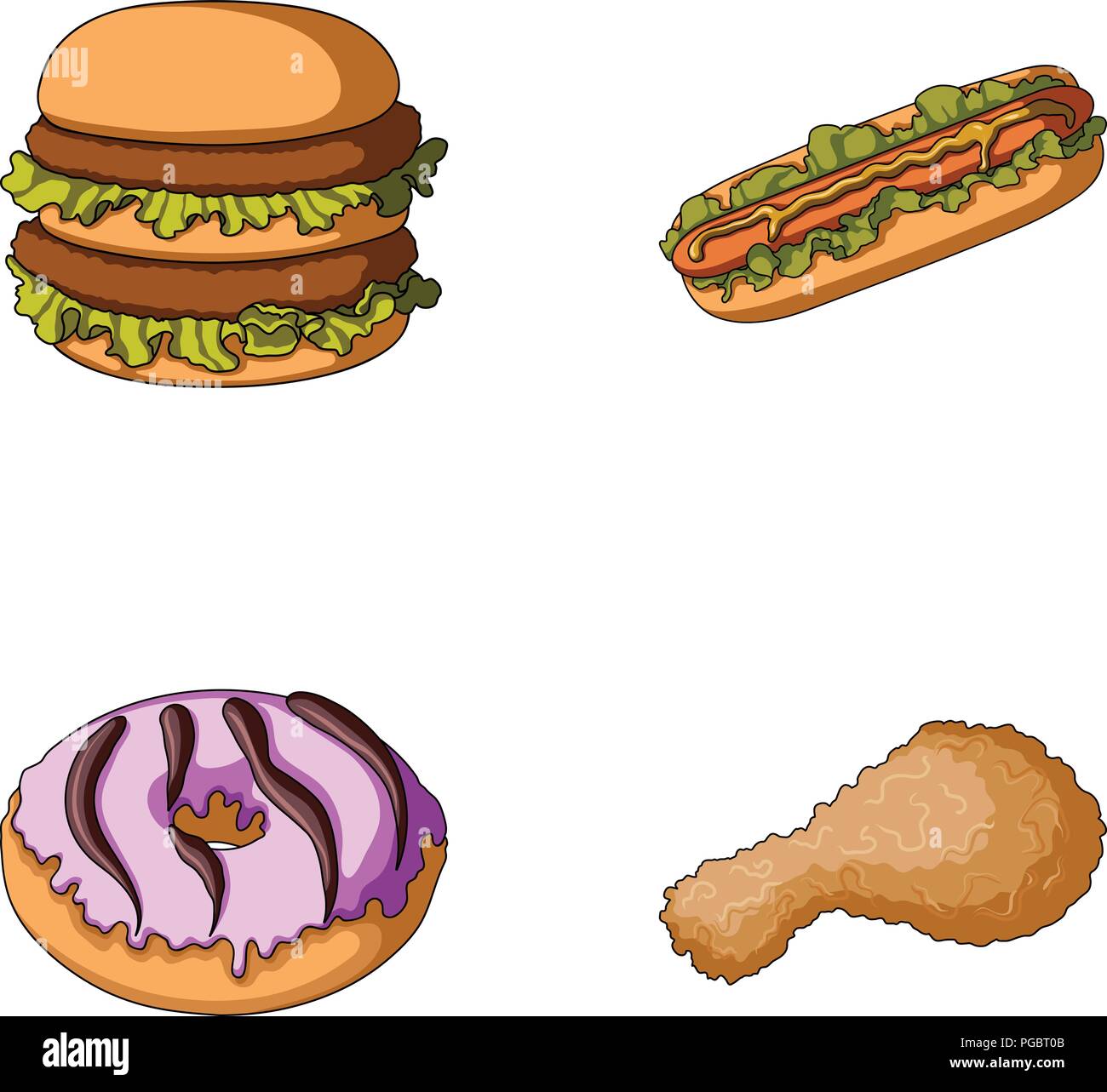 Cartoon Hamburger Bun