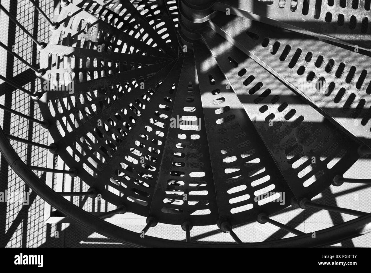 Round steel stairs Stock Photo - Alamy