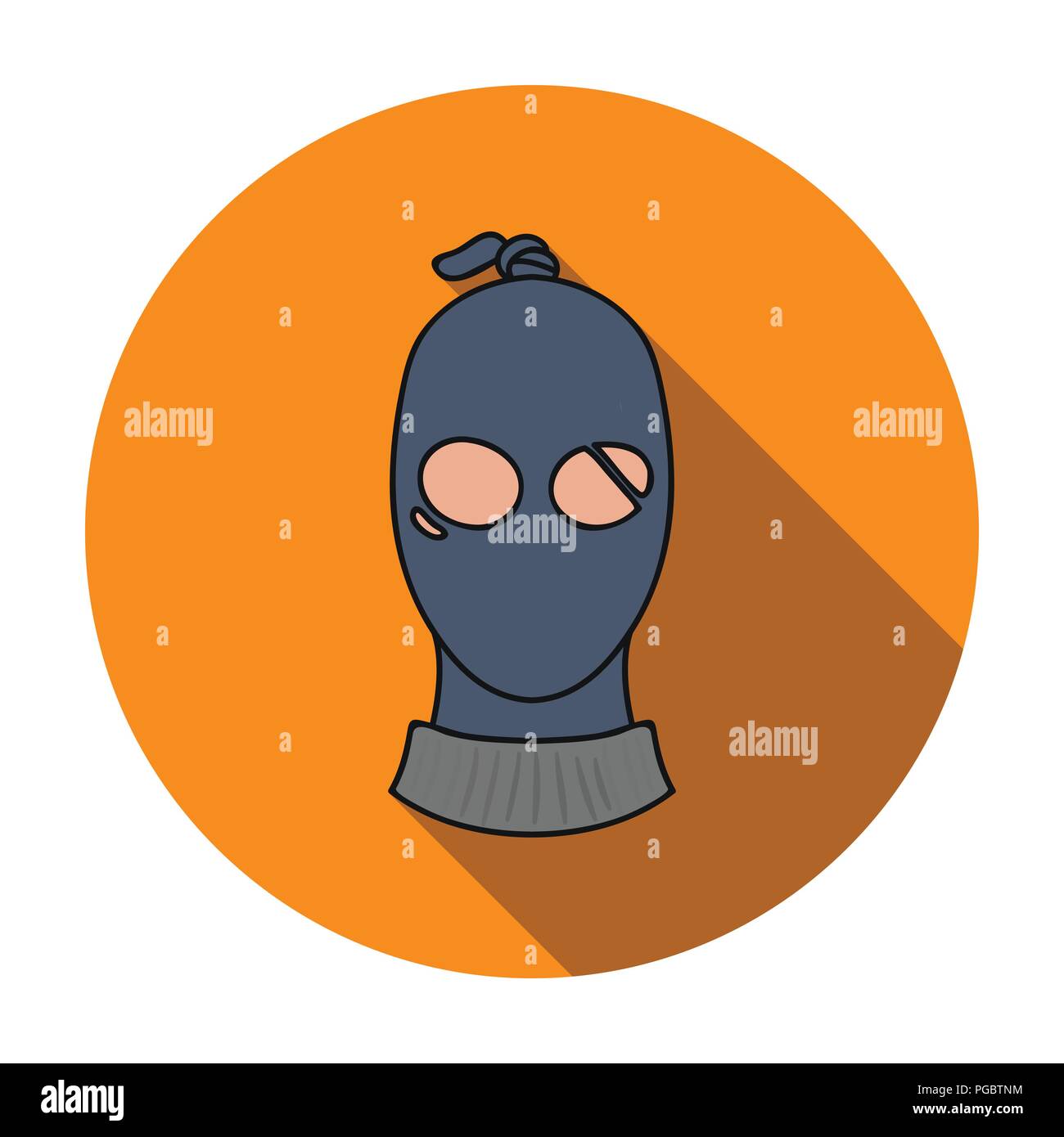 Thief icon in flat style isolated on white background. Crime symbol ...