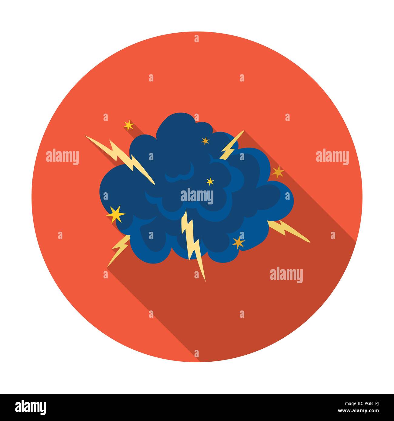 Explosion icon in flat design isolated on white background. Explosions ...