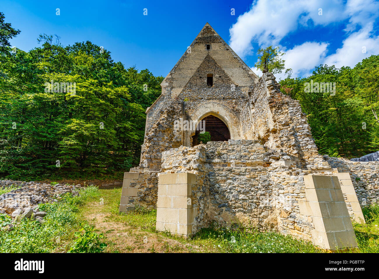 14th Century Háromhegyi Pálos Church and Monastery Ruins in Hungary ...