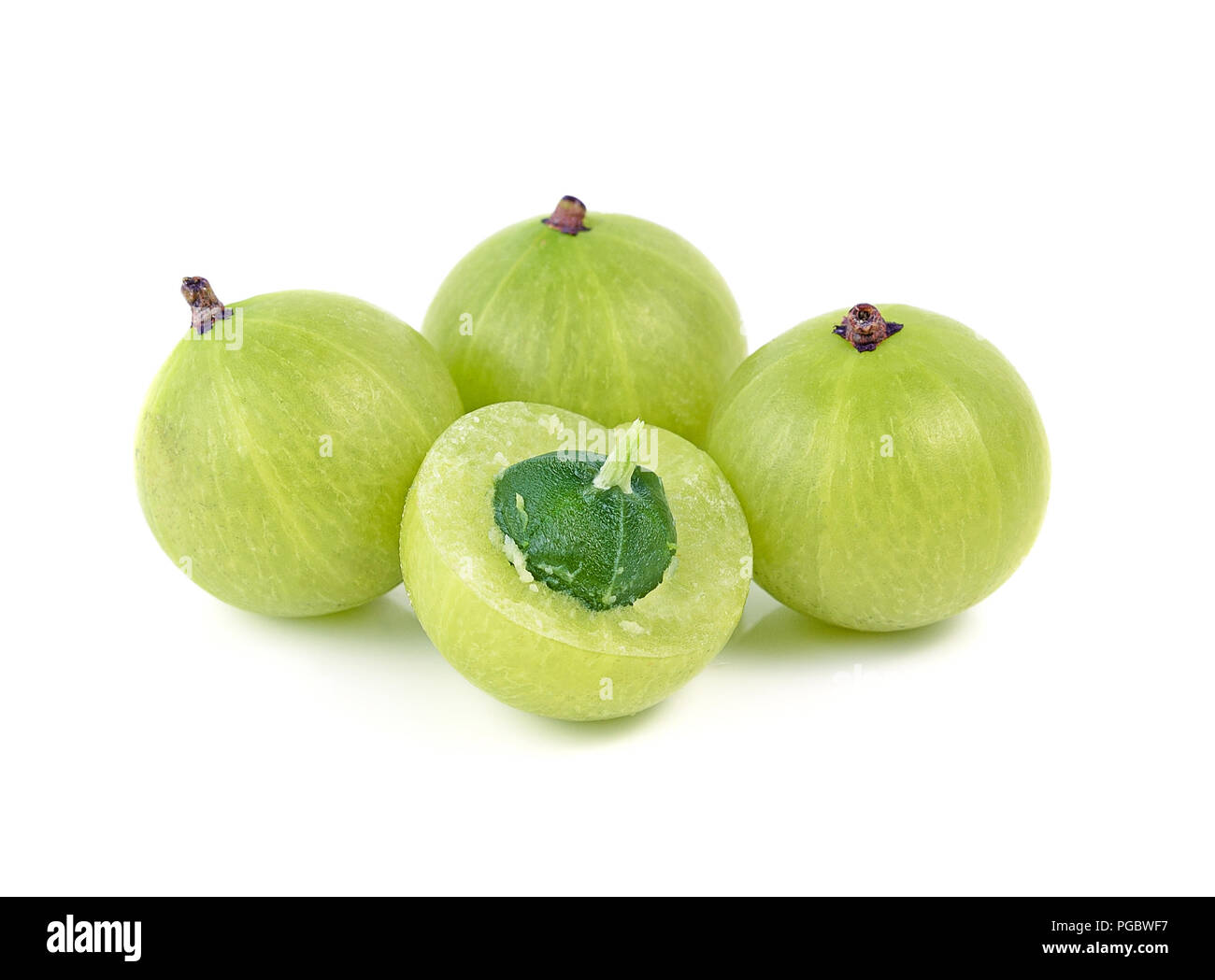 gooseberries on white background Stock Photo - Alamy