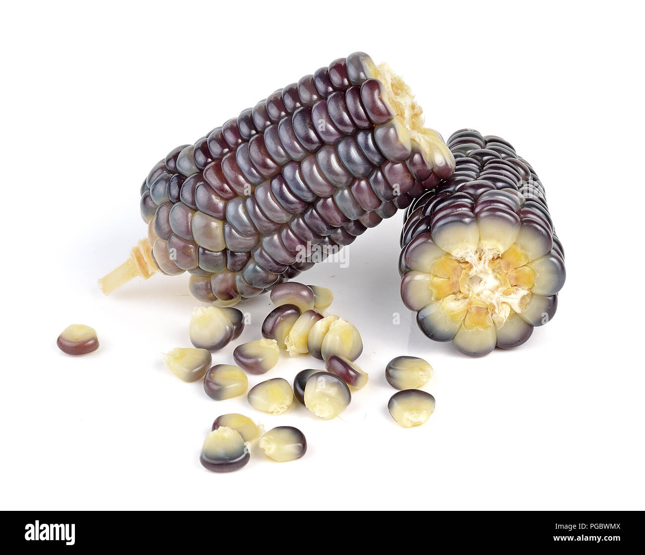 waxy corn on white background Stock Photo - Alamy