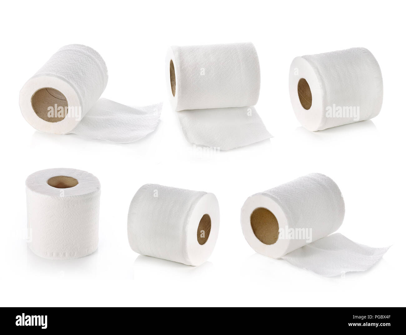 toilet paper isolated on white background Stock Photo - Alamy