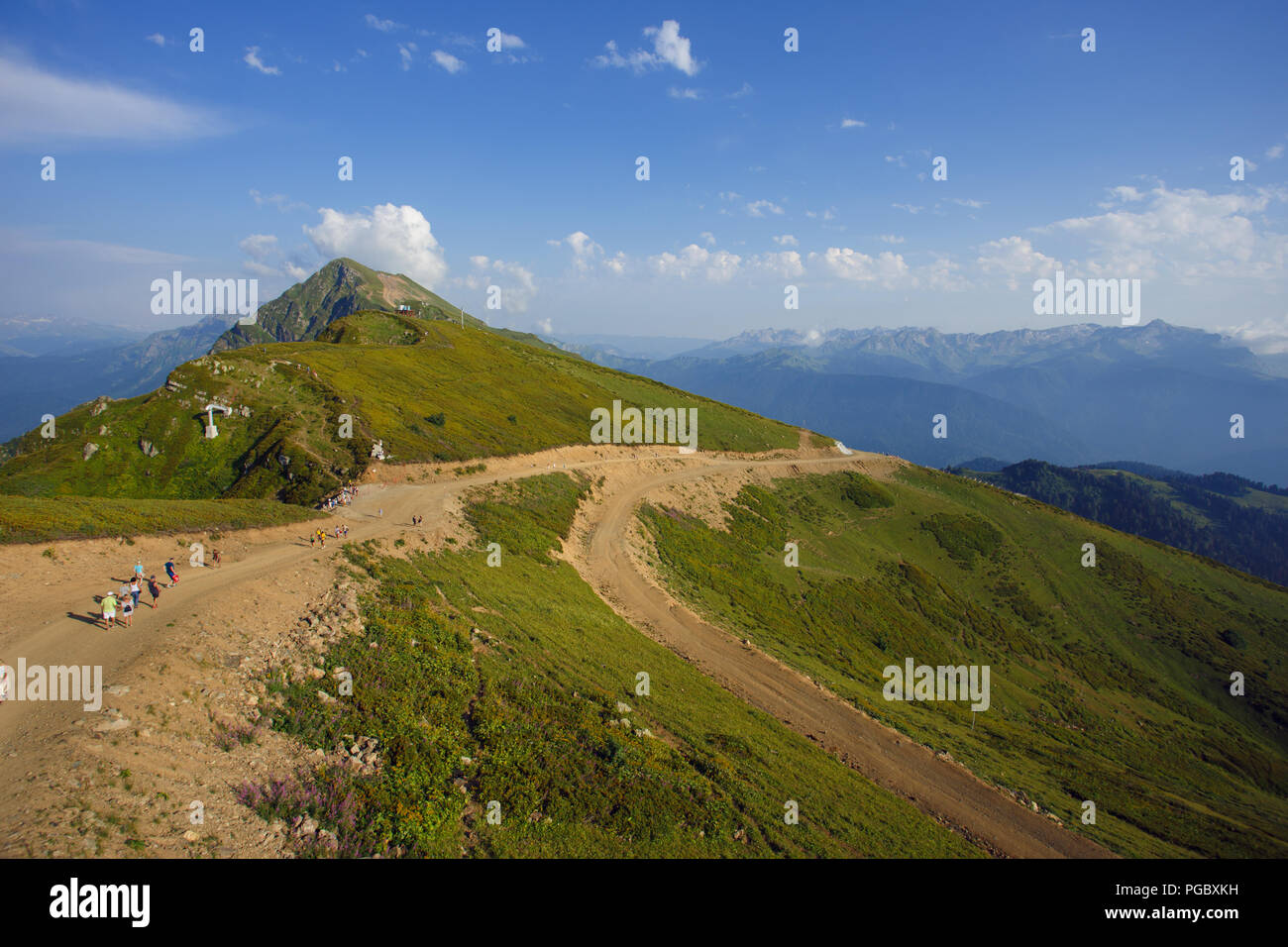 Roza Khutor Plateau Summer Alpine Ski Resort Landscape, Sochi, Russia ...