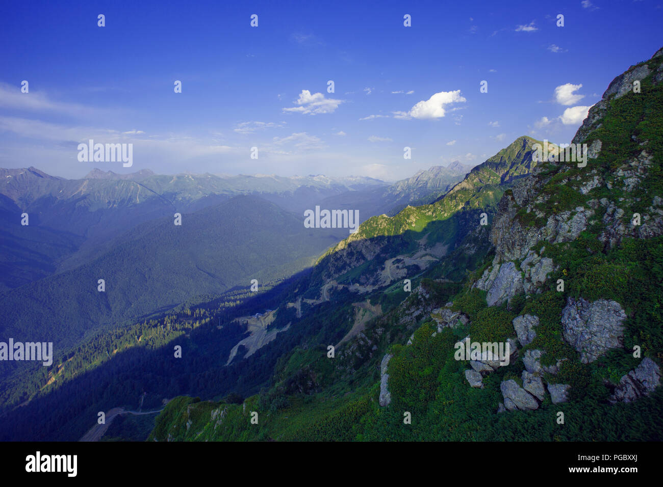 Roza Khutor Plateau Summer Alpine Ski Resort Landscape, Sochi, Russia ...