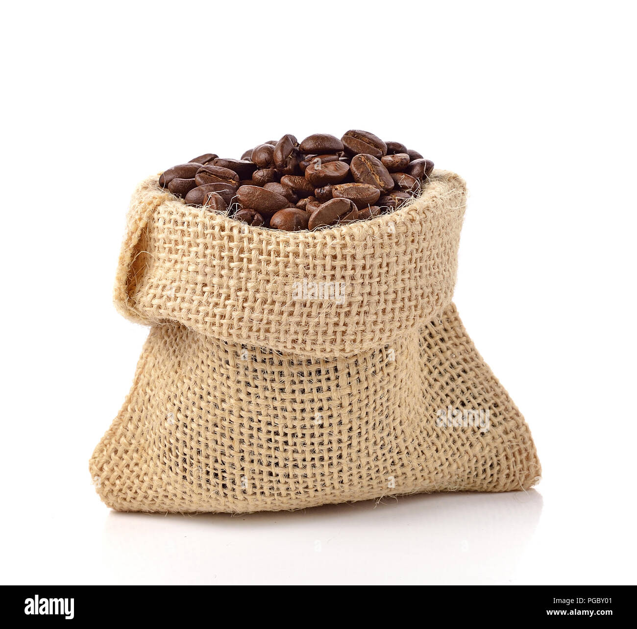 coffee sack on white background Stock Photo - Alamy