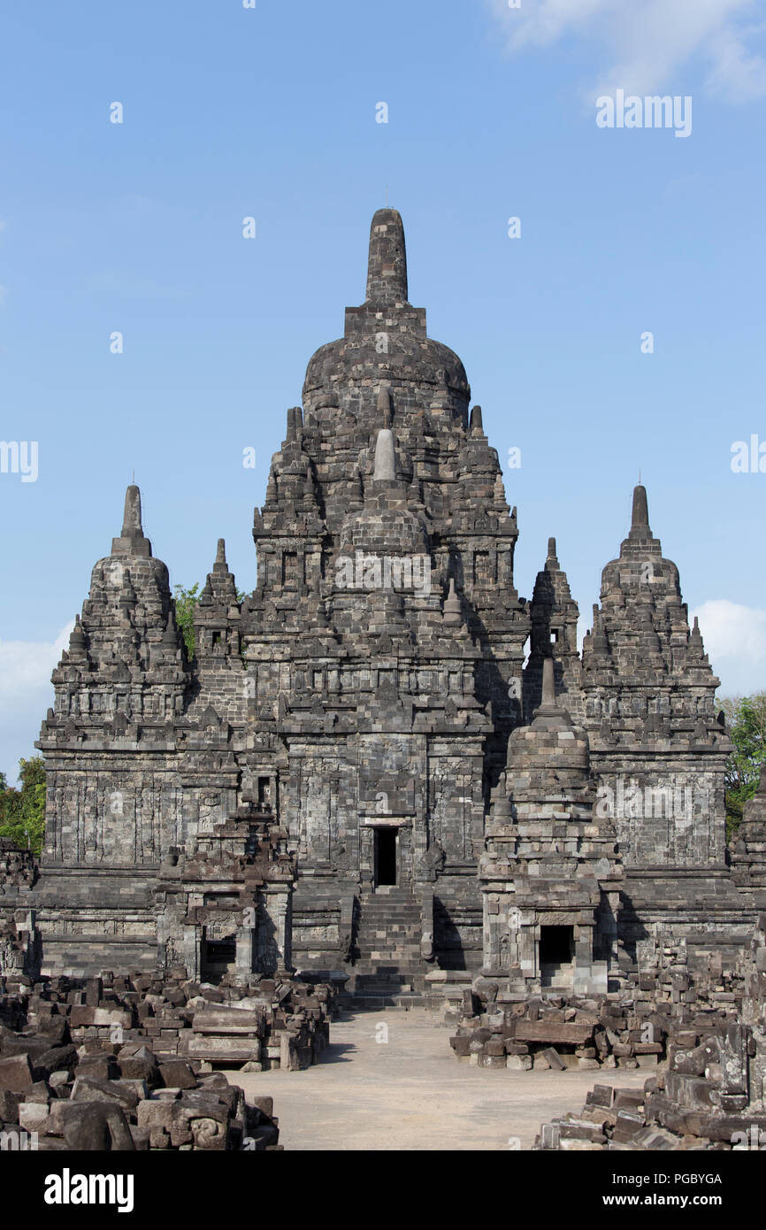 prambanan religious temple view in Java island, Indonesia Stock Photo ...