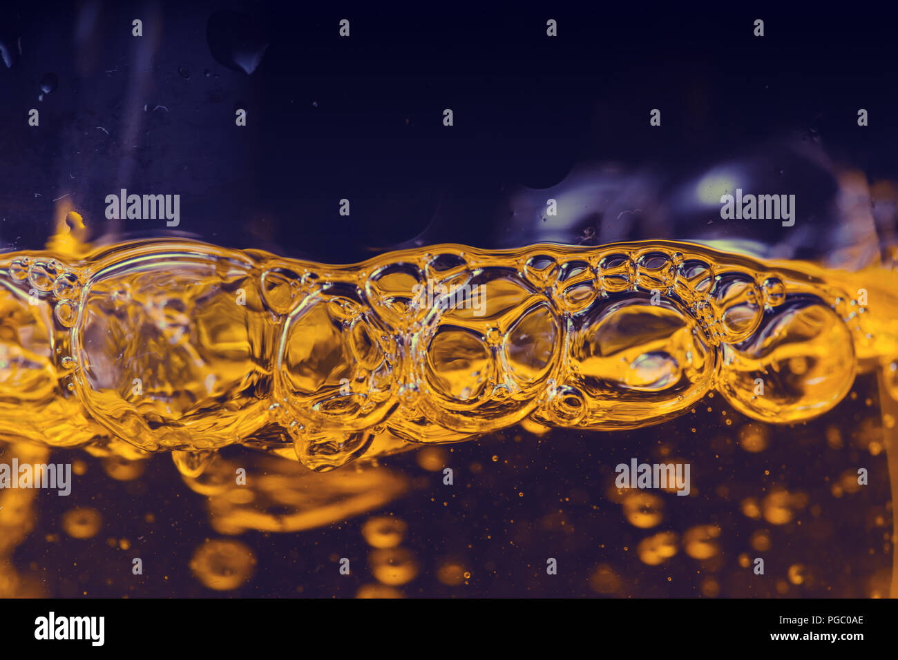 closeup beverage drink beer orange color water liquid bubble Stock ...