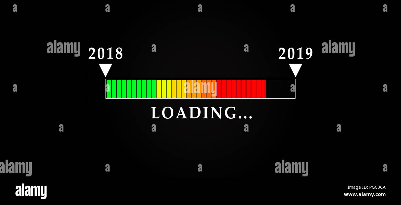 On a black background, the 2019 download graph Stock Photo - Alamy