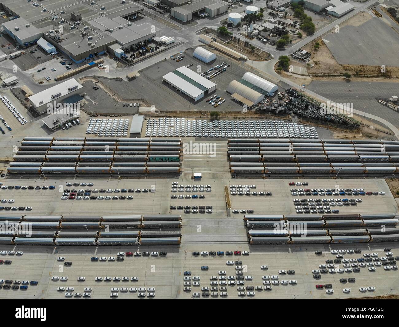 Aerial view of the Ford Motor Company automotive company in the ...
