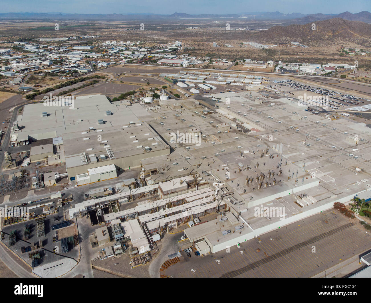 Aerial view of the Ford Motor Company automotive company in the ...
