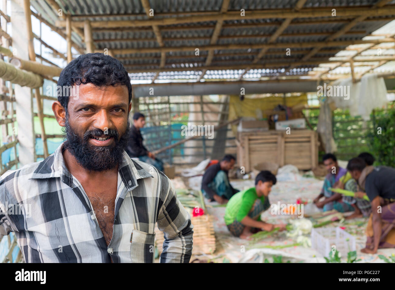 wholesale flowers market, godkhali,Jhikorgacha, jessore 2016 Stock ...