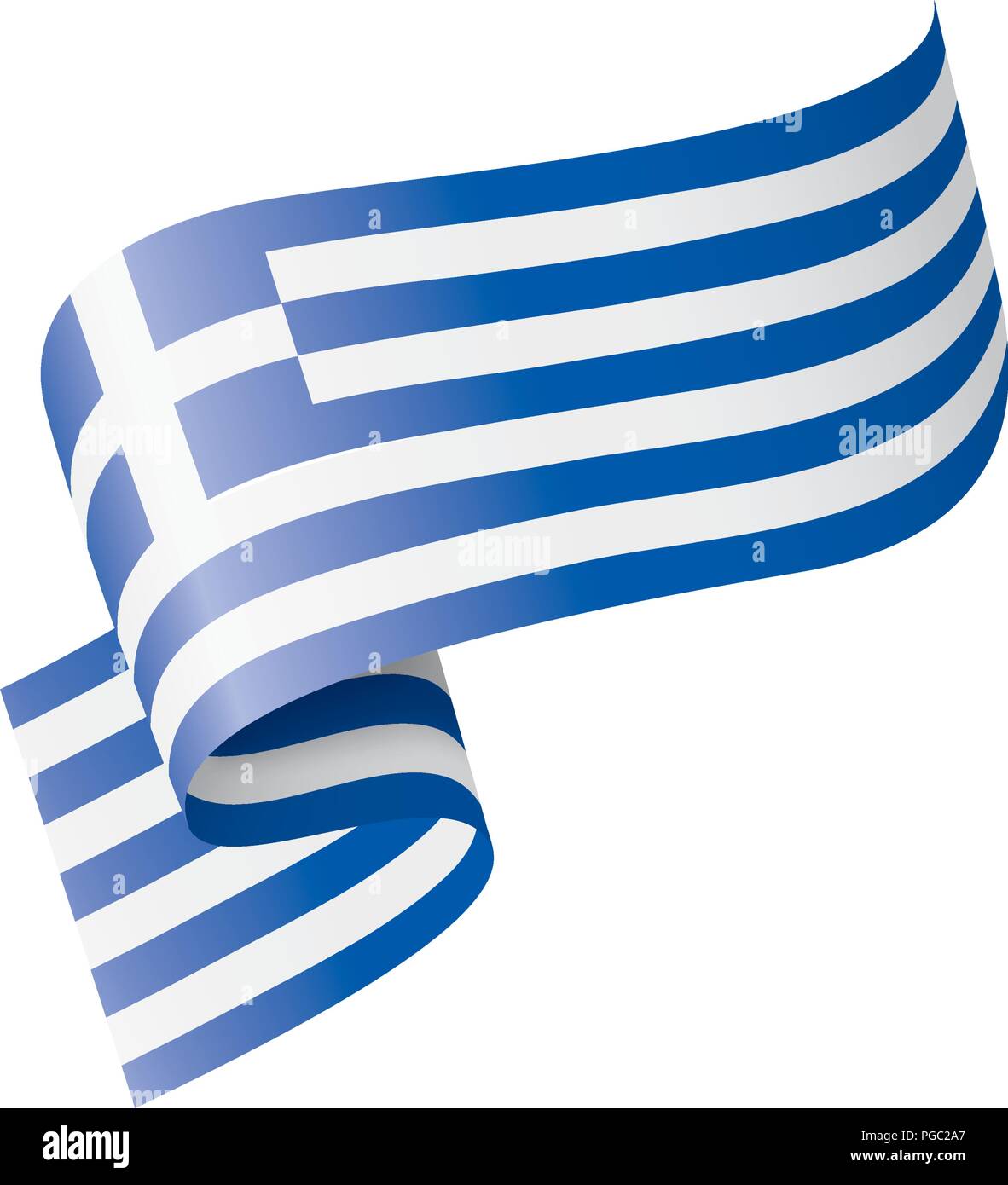 Greece flag, vector illustration on a white background Stock Vector ...