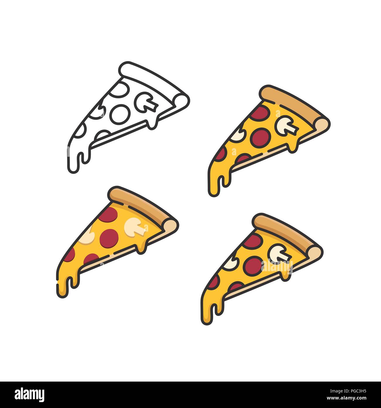 Pizza slice slices Cut Out Stock Images & Pictures - Alamy