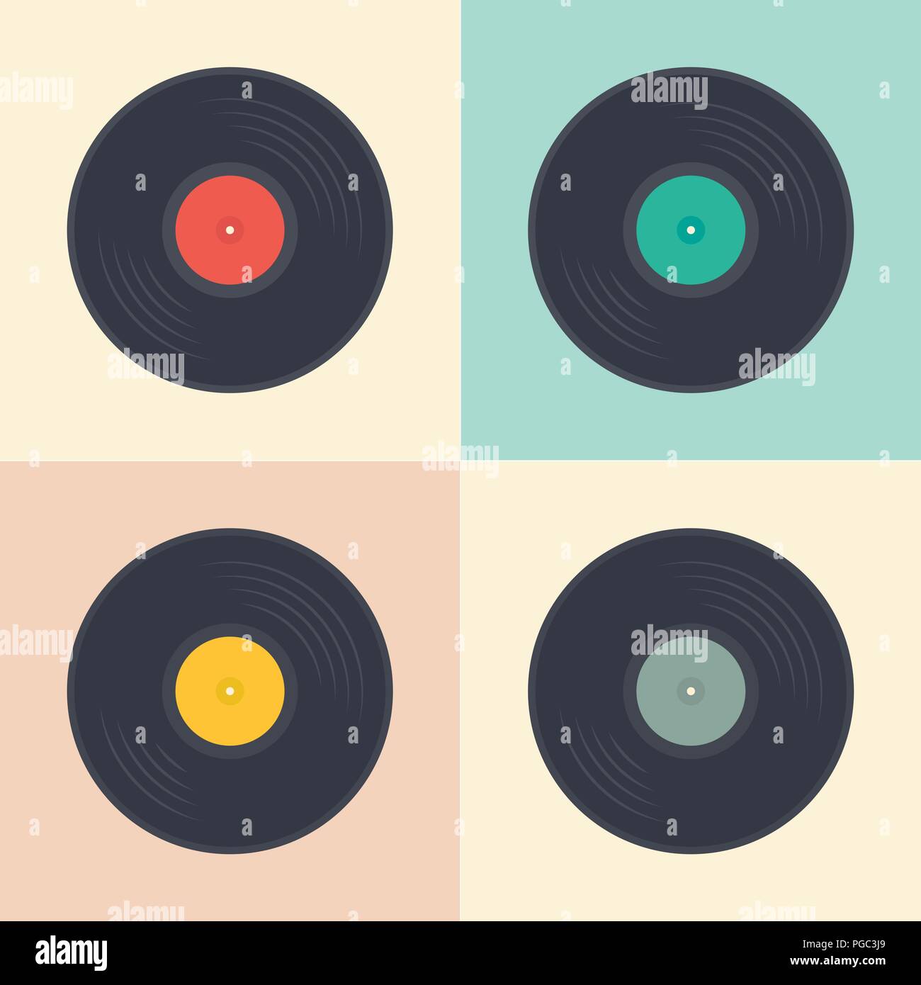 Pop record albums Stock Vector Images - Alamy