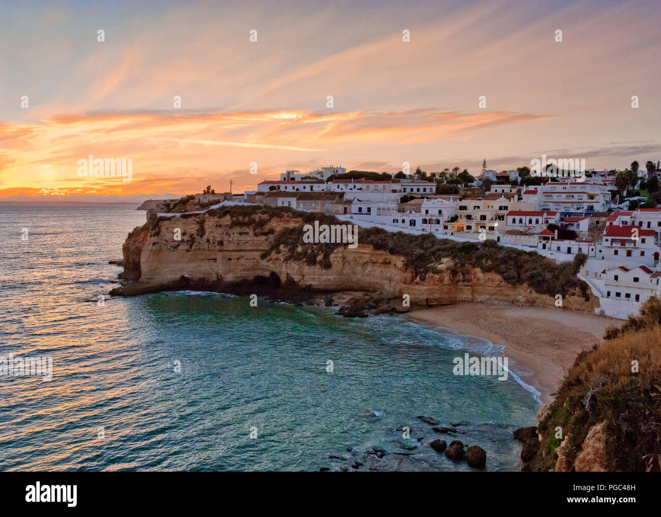 Beautiful sunset portugal beach hi-res stock photography and images - Alamy