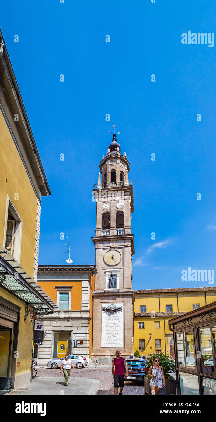 PARMA, ITALY – AUGUST 23, 2018: Tourists are walking and enjoying the ...