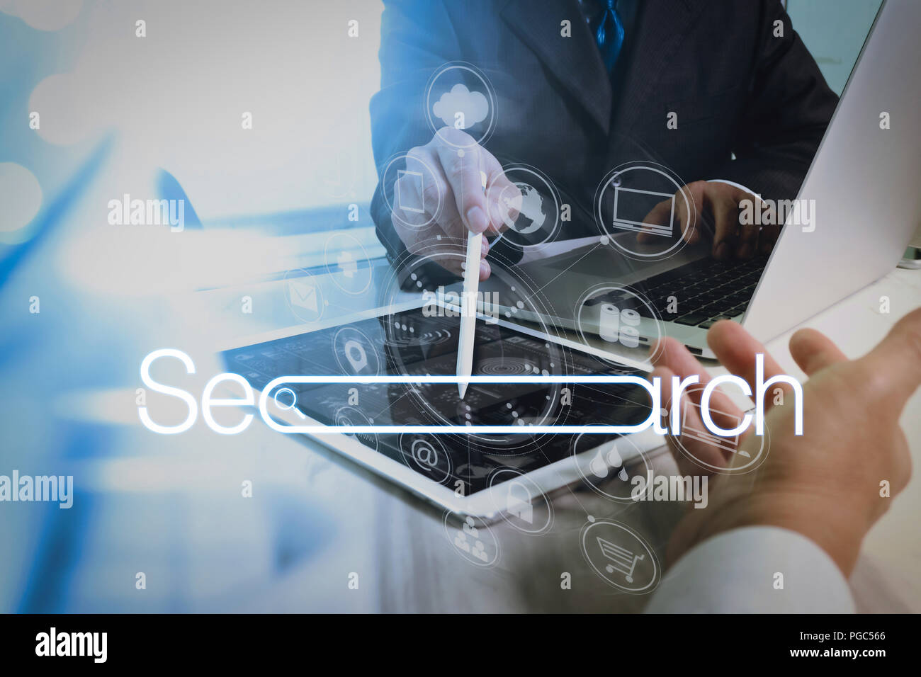 Searching Browsing Internet Data Information Networking Concept with ...