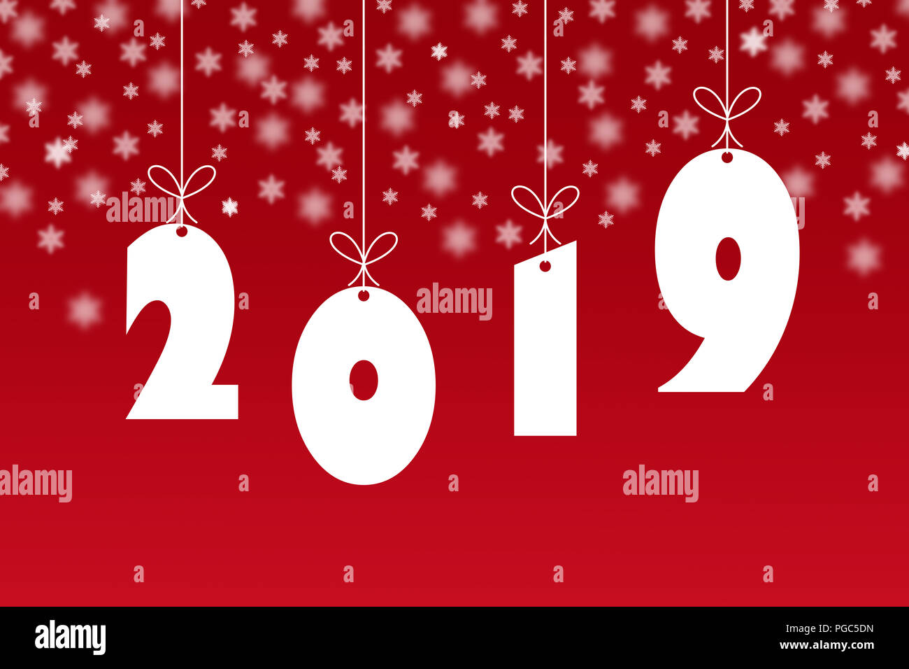 Template for congratulations on the new 2019 year. 2019 white numbers ...