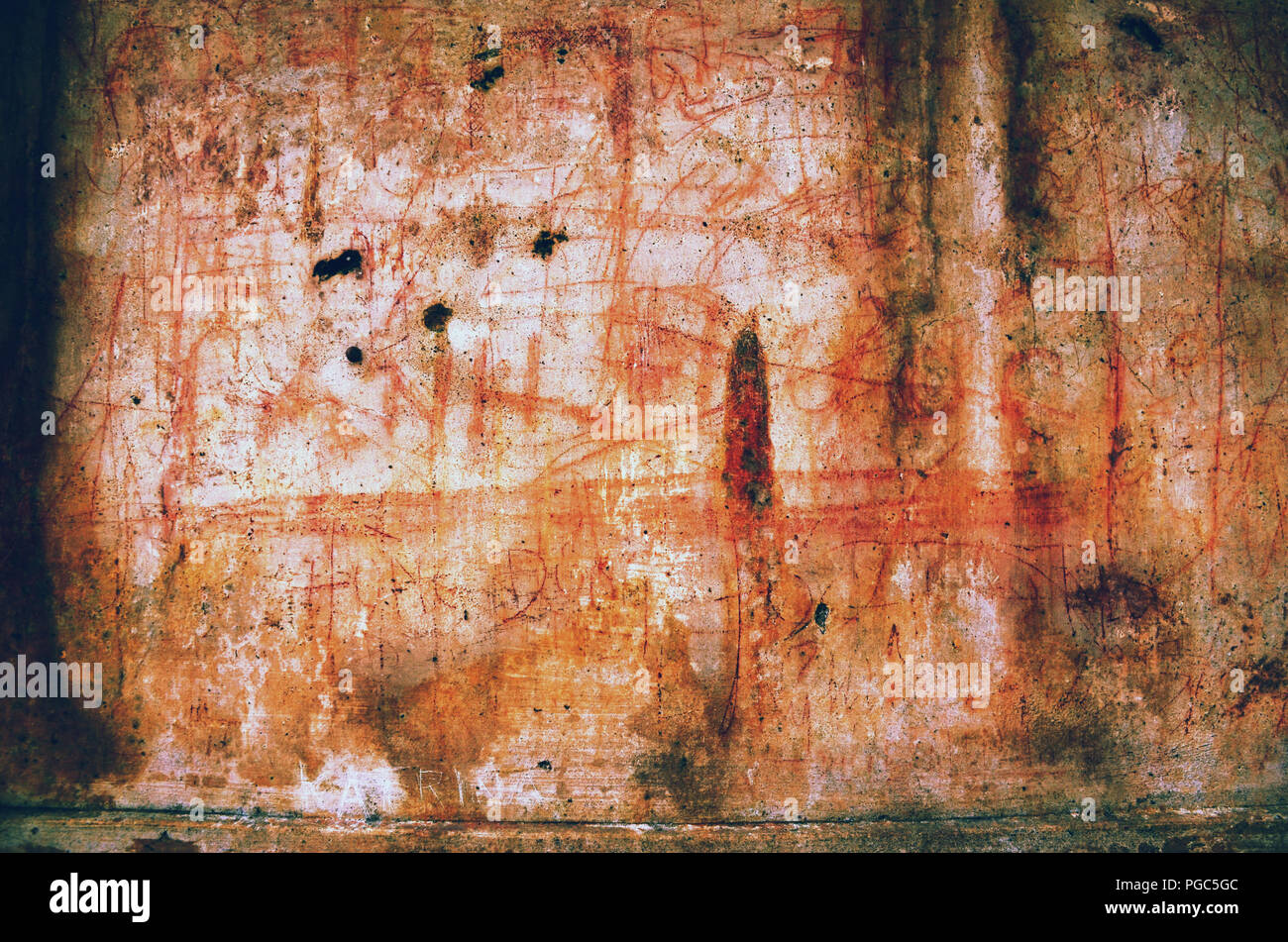 Old, abandoned, colorful and aged wall texture/background Stock Photo ...