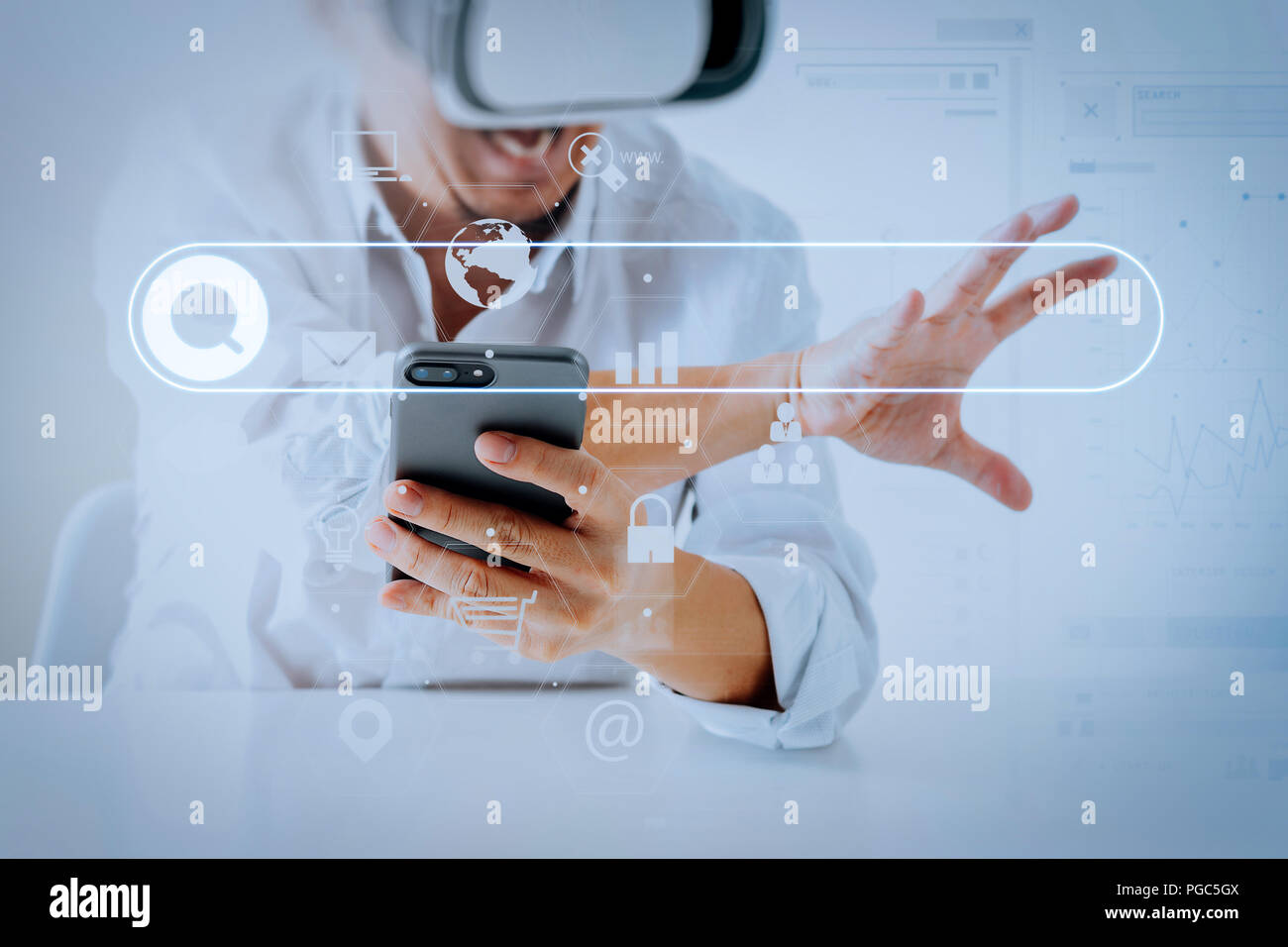 Searching Browsing Internet Data Information Networking Concept with ...