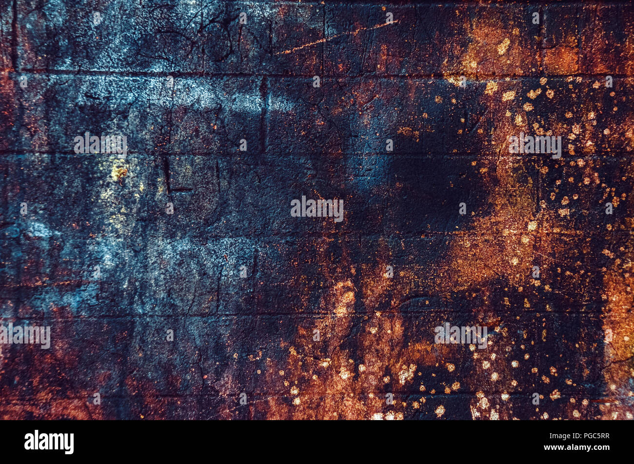 Old, abandoned, aged, colorful brick wall texture/background Stock ...