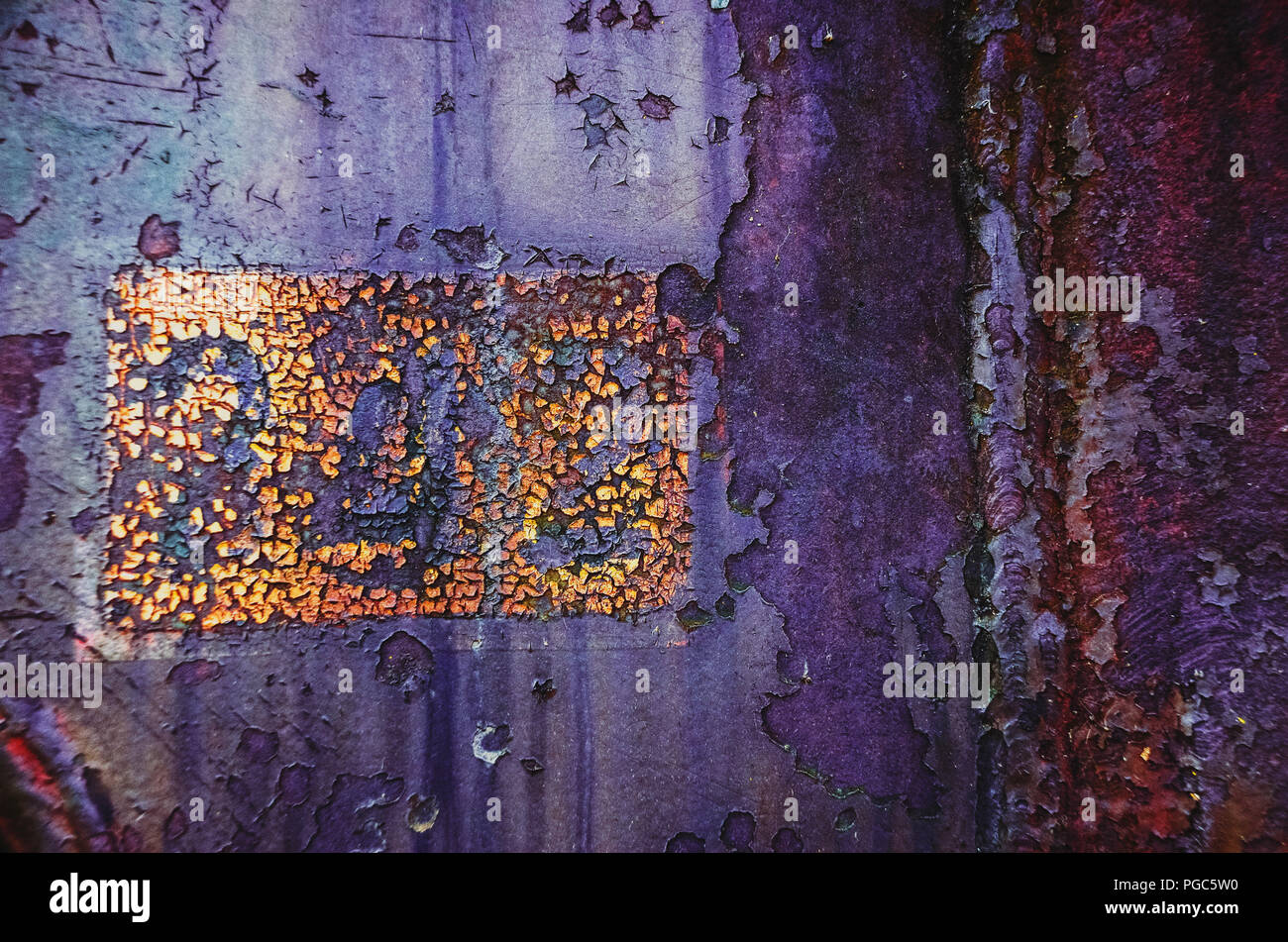 Old, abandoned, colorful and aged wall/metal texture/background Stock ...