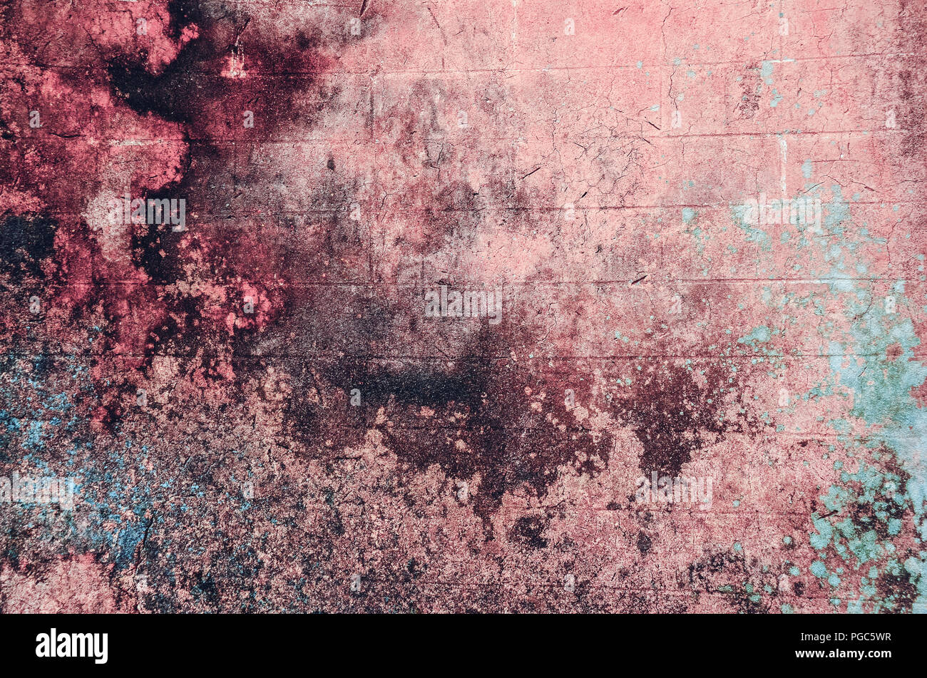 Old, abandoned, aged, colorful brick wall texture/background Stock ...