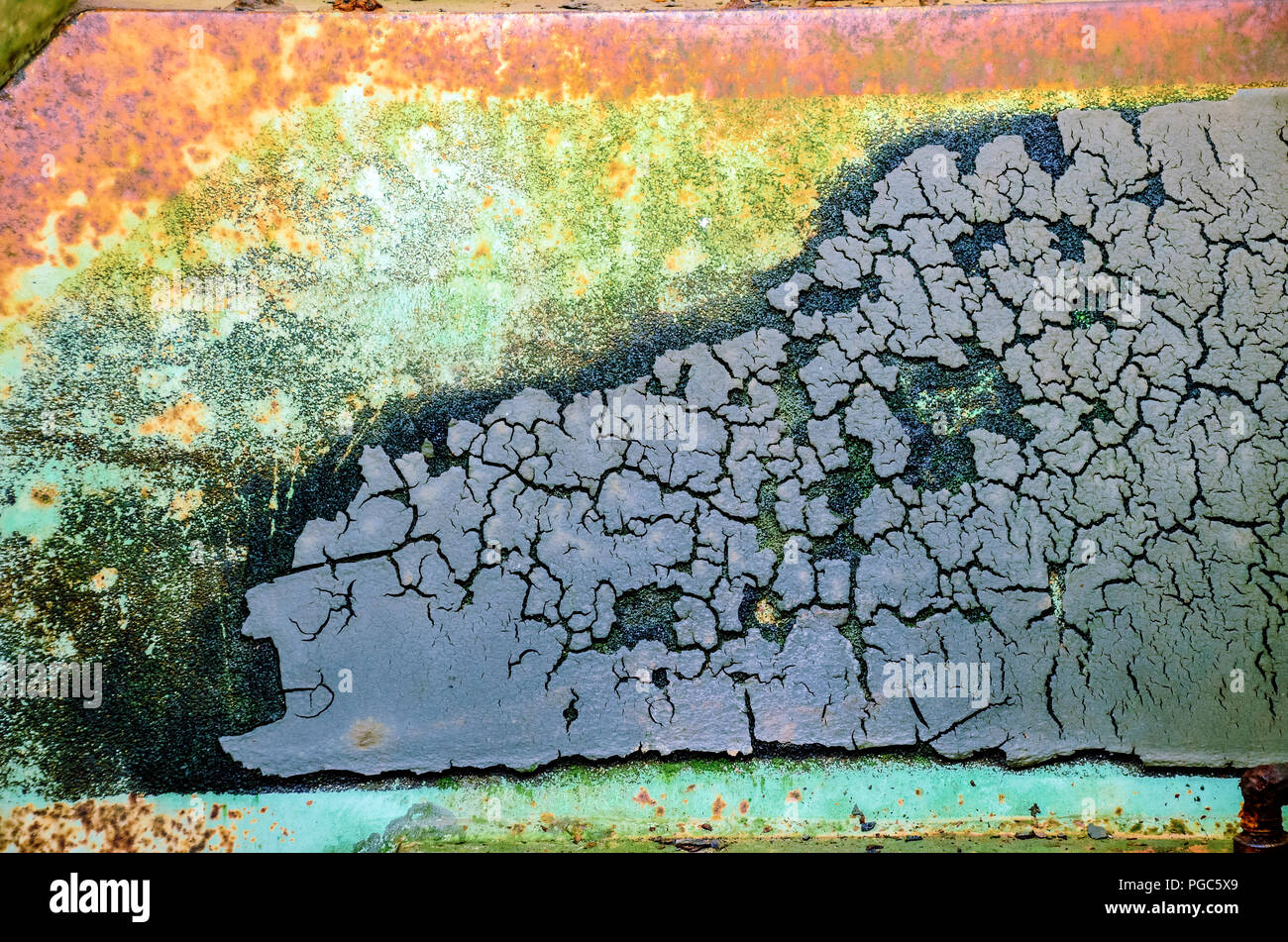 Old, abandoned, colorful and aged wall/metal texture/background Stock ...