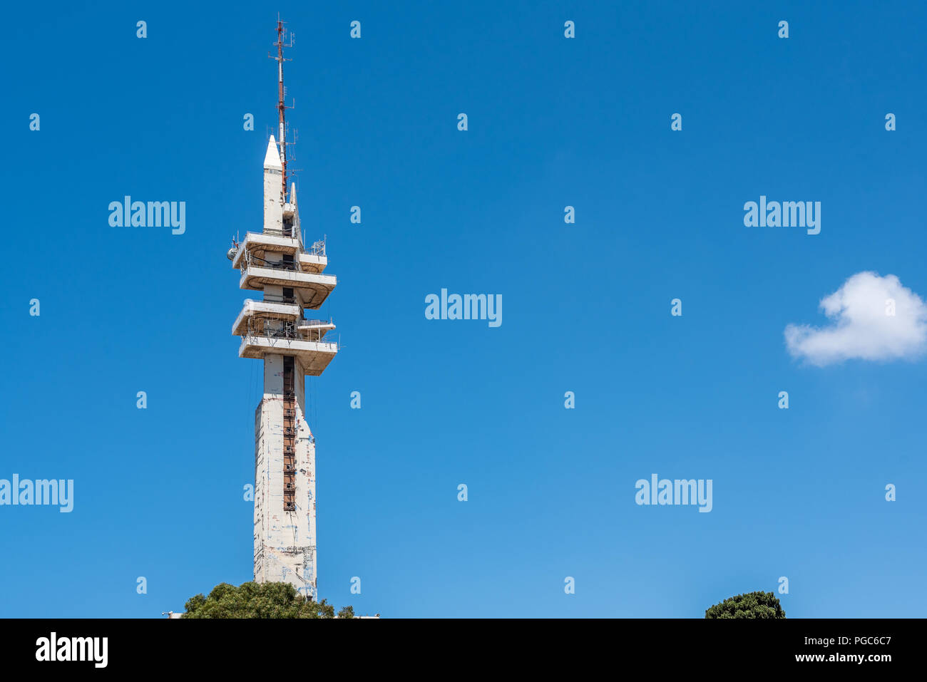 Israel, Tel Aviv - 18 August 2018: Marganit tower in Hakirya designed ...