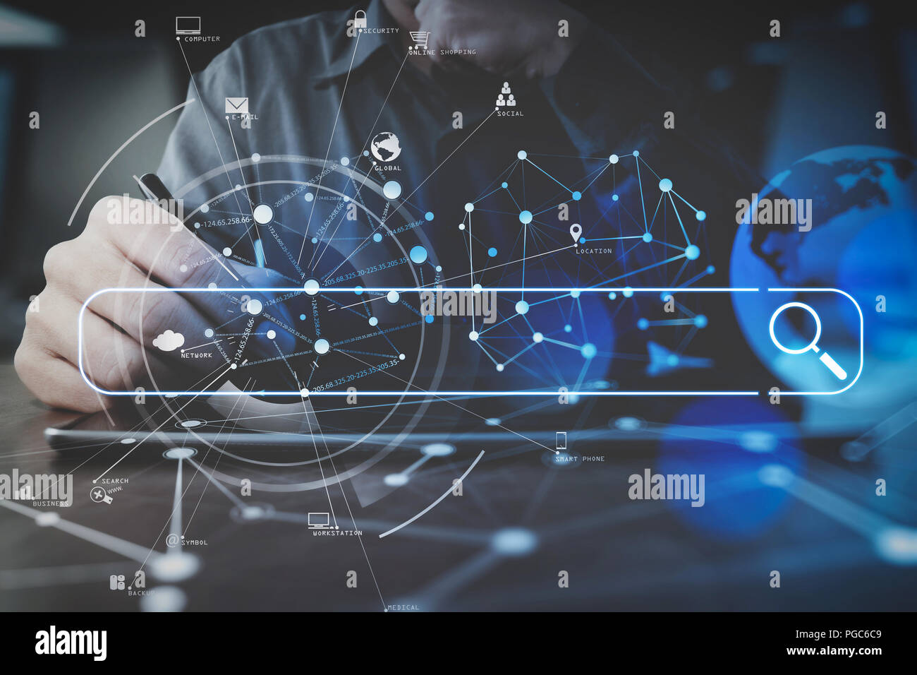 Searching Browsing Internet Data Information Networking Concept with ...