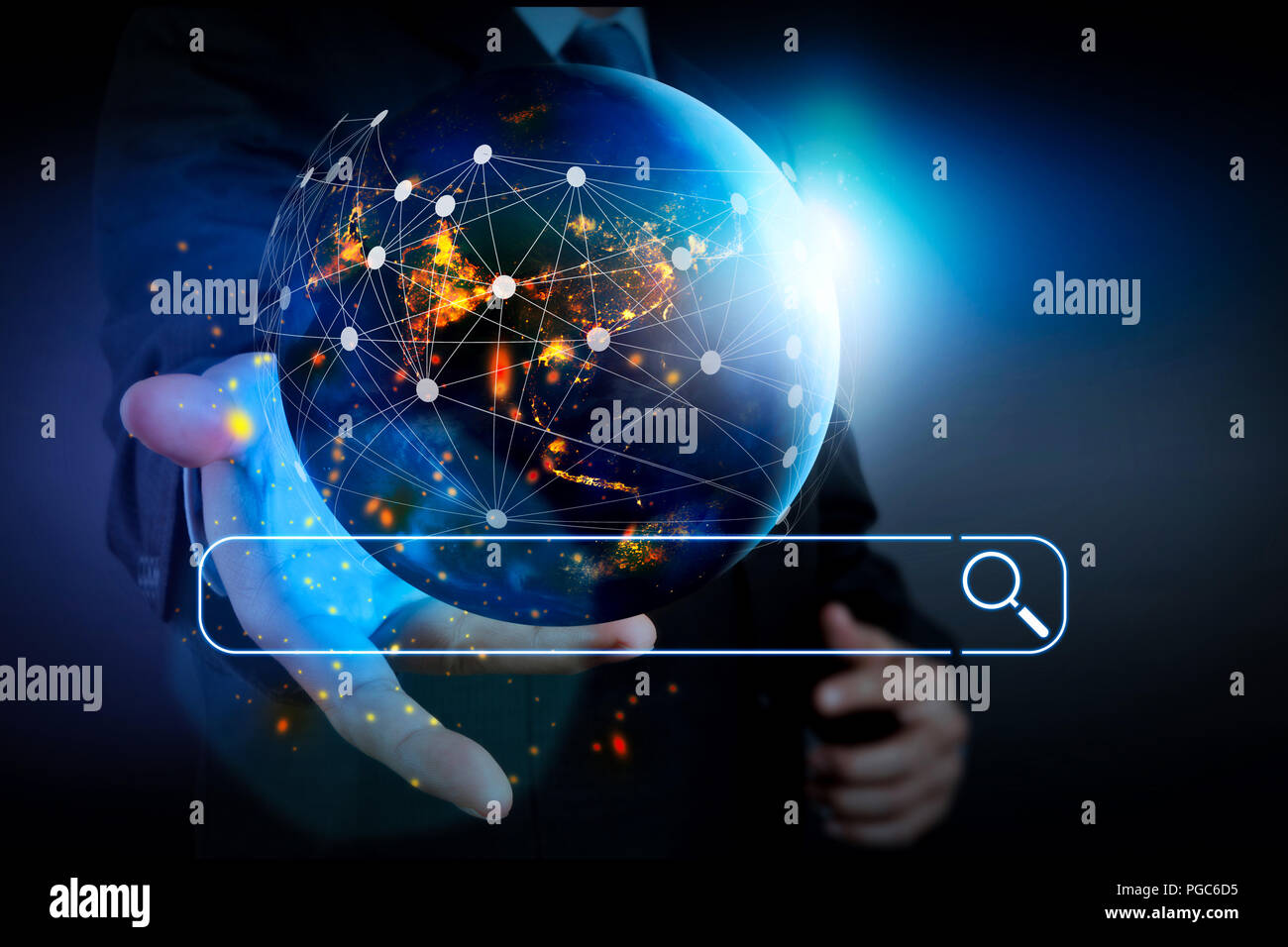 Global business search bar hi-res stock photography and images - Alamy