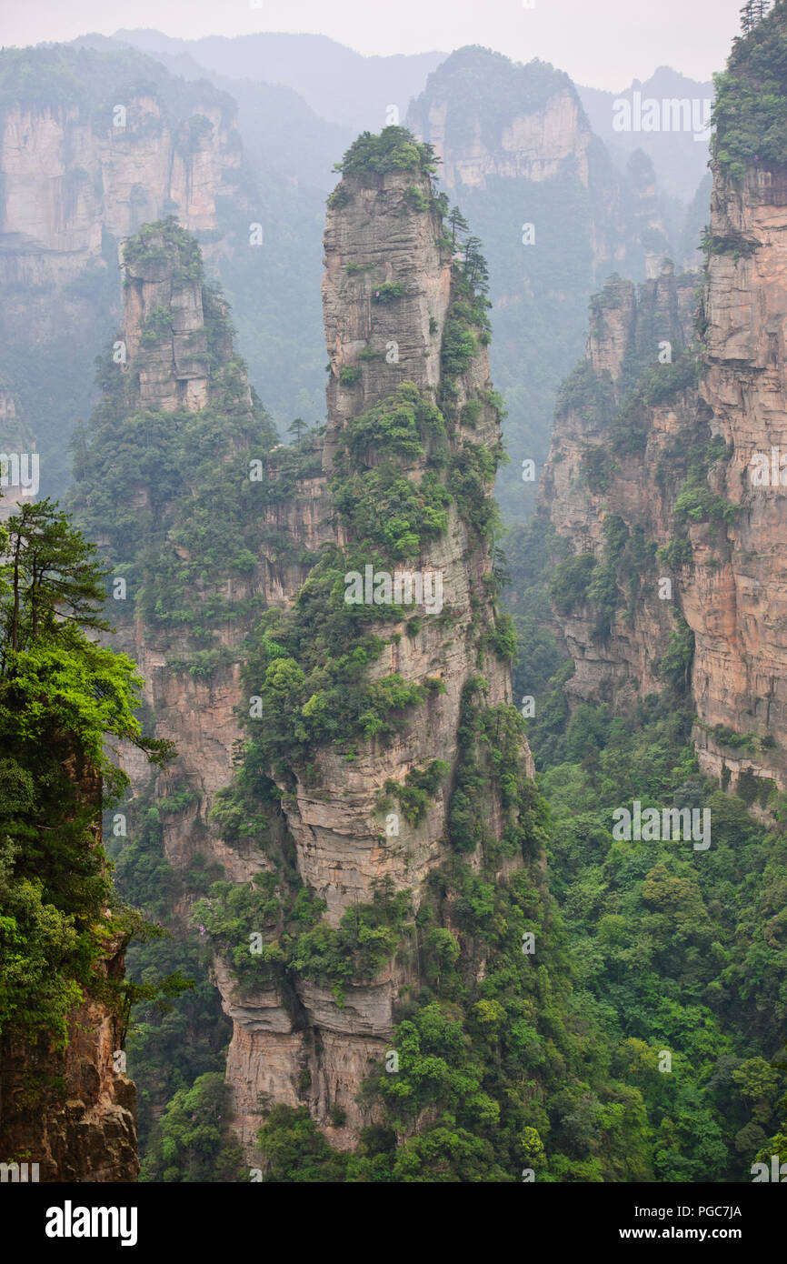 Mountain Landscapes,Formations,Rocks,Views,Mist,Clouds,Zhangiajie ...
