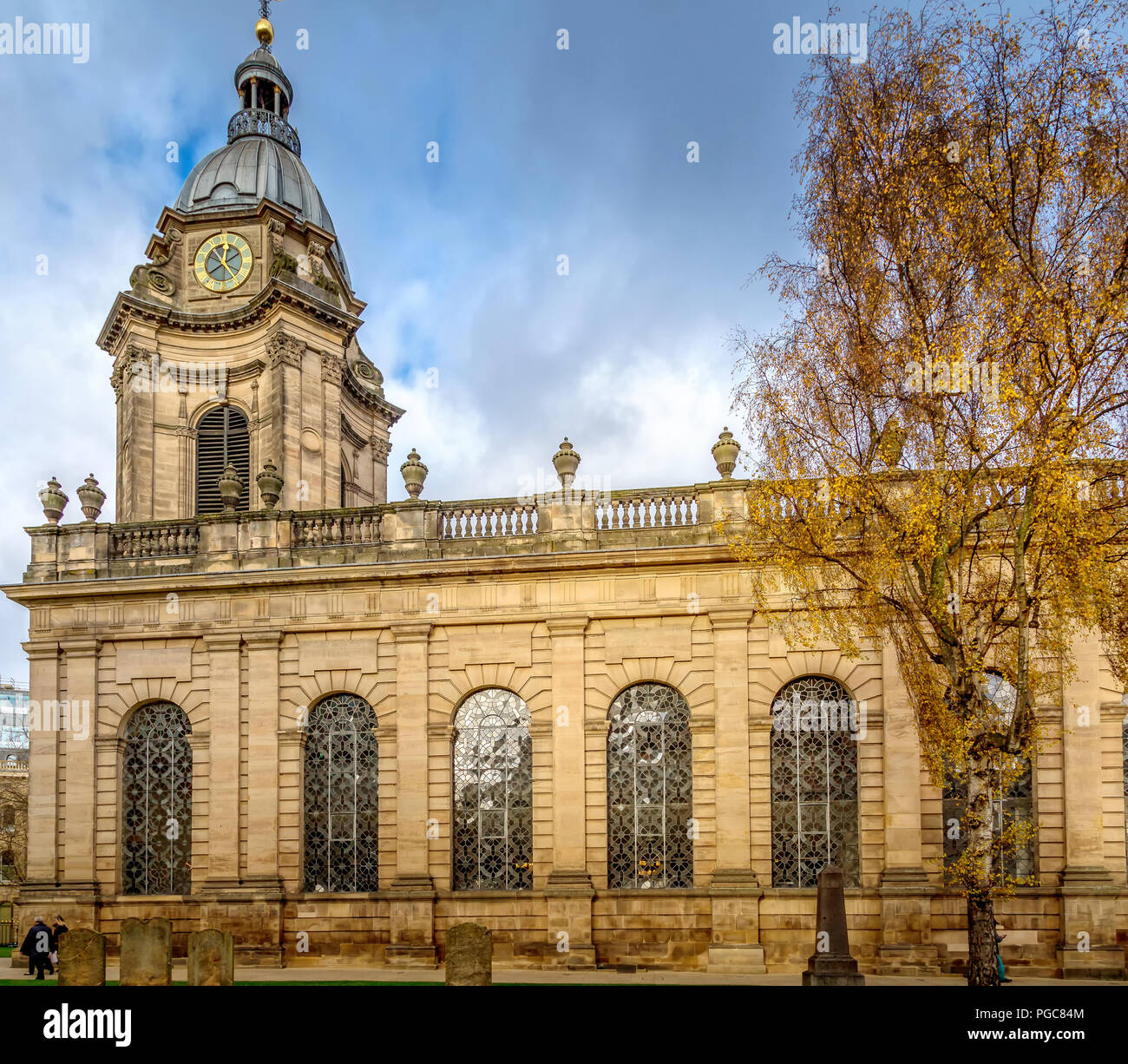 View of St. Philips Cathedral on Colmore Row, Birmingham UK Stock Photo ...