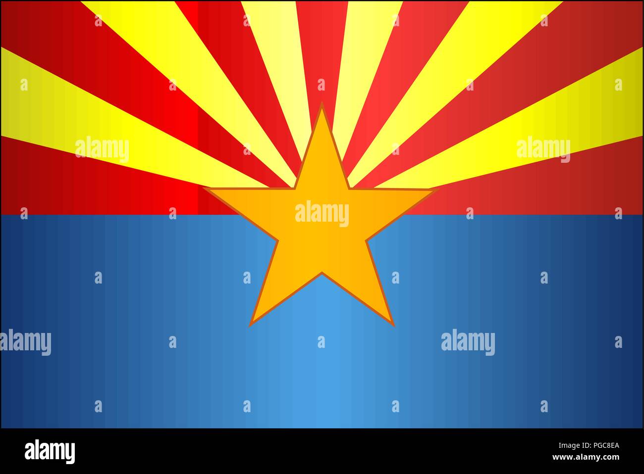 Grunge flag of Arizona - illustration, The flag of the state of Arizona ...
