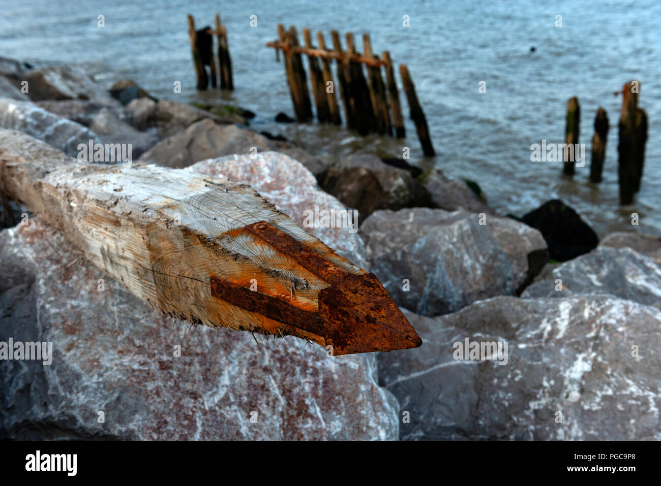 Rock armour and groynes coastal erosion hi-res stock photography and ...