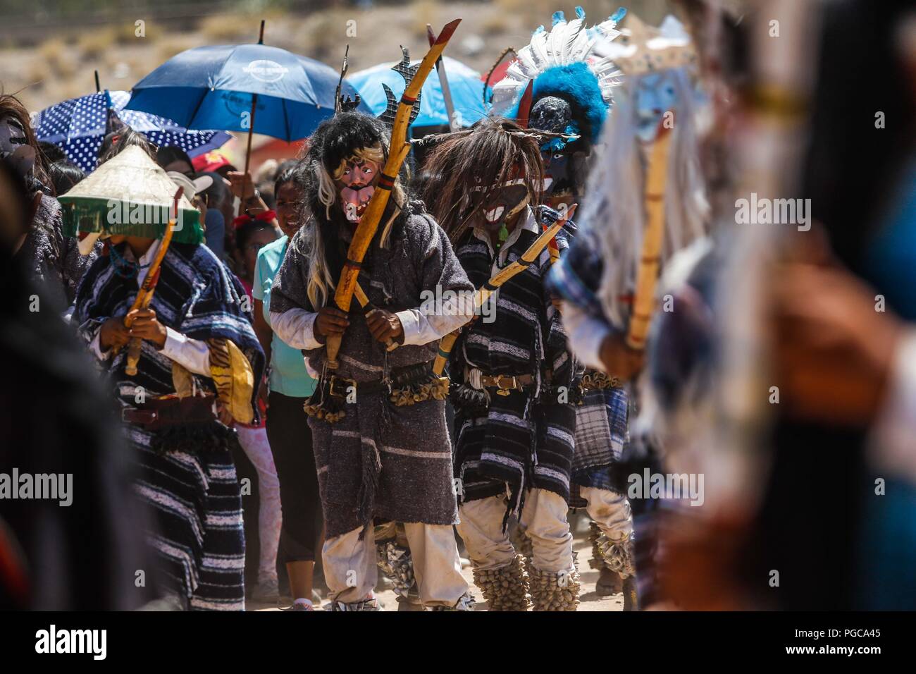The Pharisees of the Yaqui tribe perform a mask burning ritual during ...