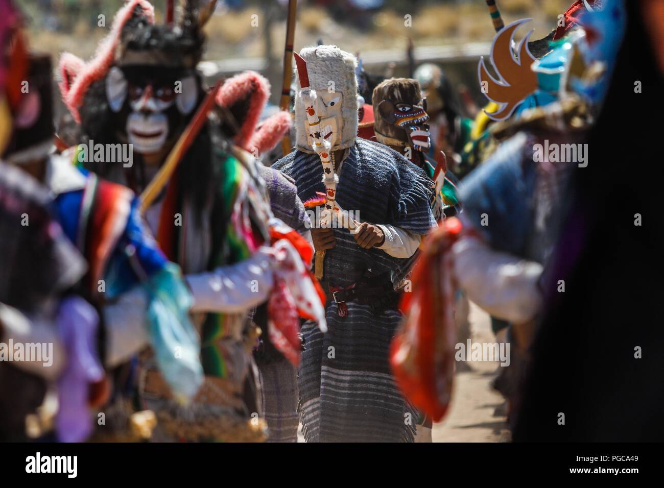 The Pharisees of the Yaqui tribe perform a mask burning ritual during ...