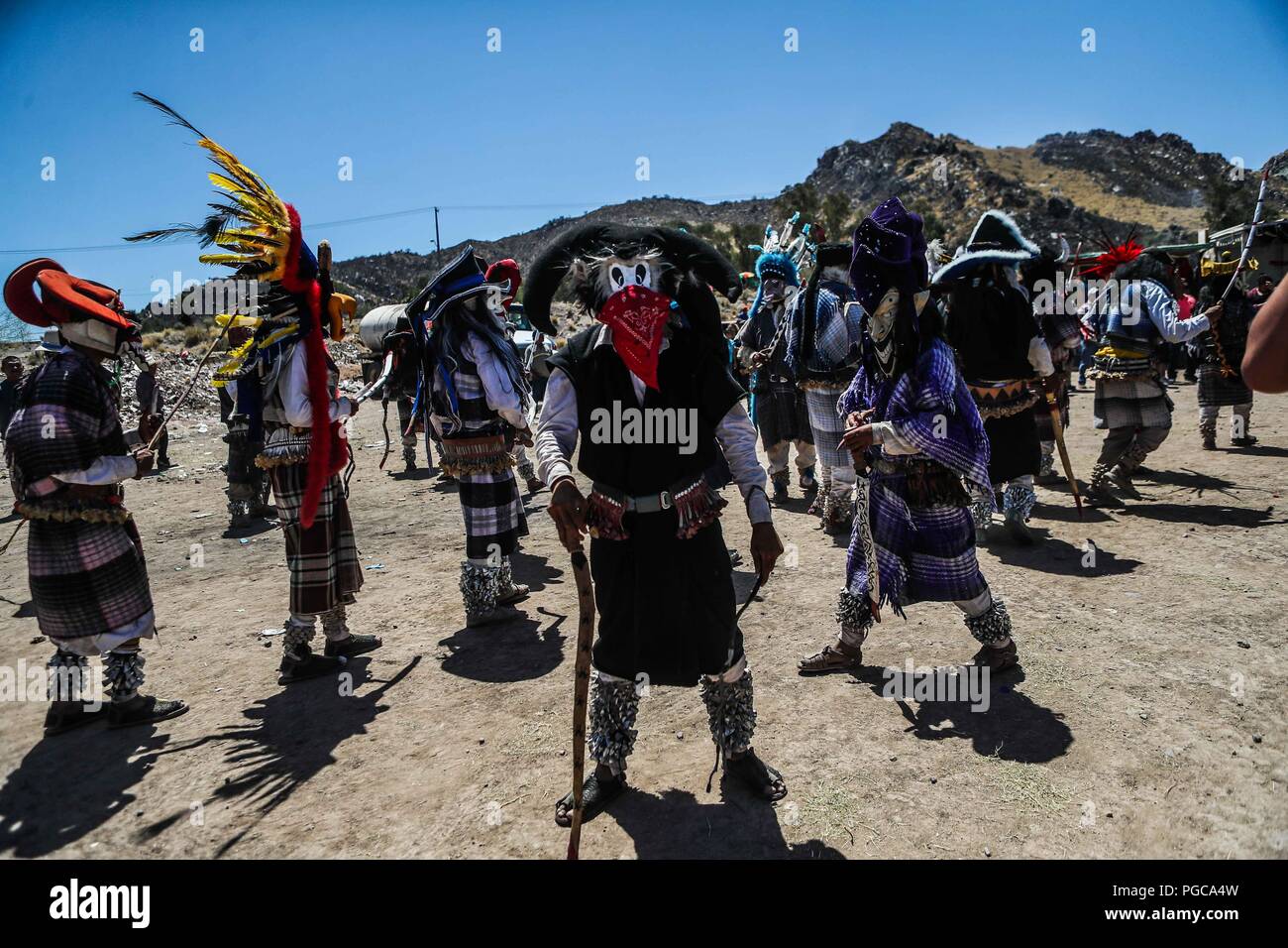 The Pharisees of the Yaqui tribe perform a mask burning ritual during ...