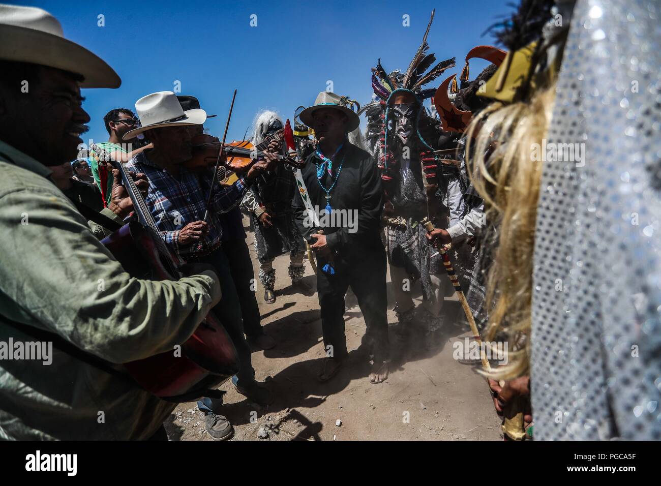 The Pharisees of the Yaqui tribe perform a mask burning ritual during ...