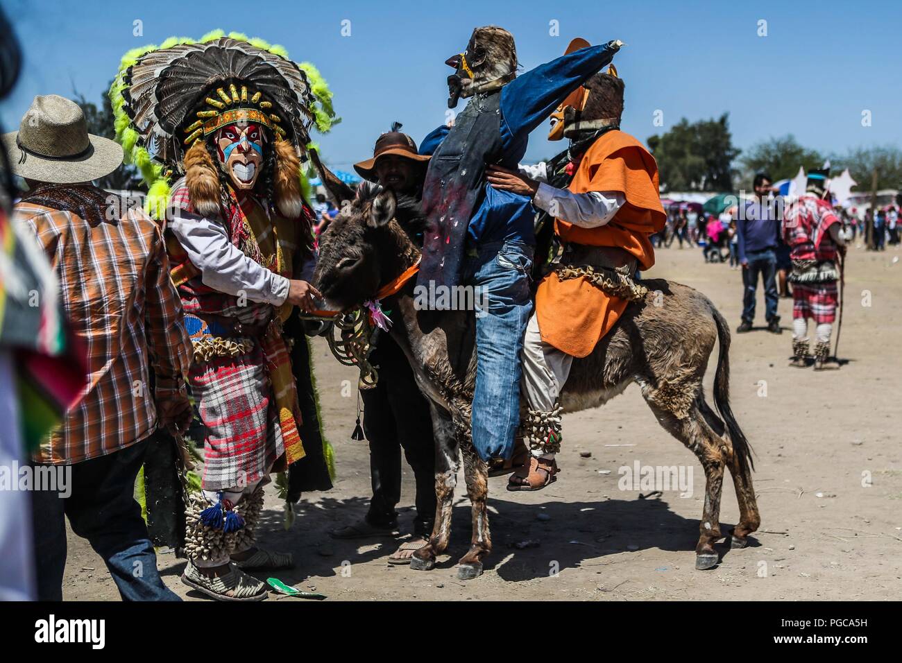 The Pharisees of the Yaqui tribe perform a mask burning ritual during ...