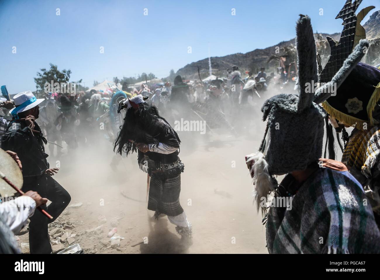 The Pharisees of the Yaqui tribe perform a mask burning ritual during ...