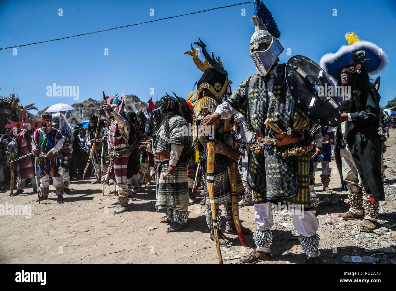 The Pharisees of the Yaqui tribe perform a mask burning ritual during ...