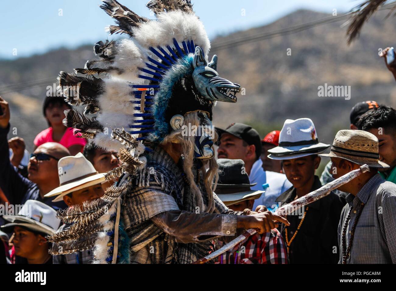 The Pharisees of the Yaqui tribe perform a mask burning ritual during ...