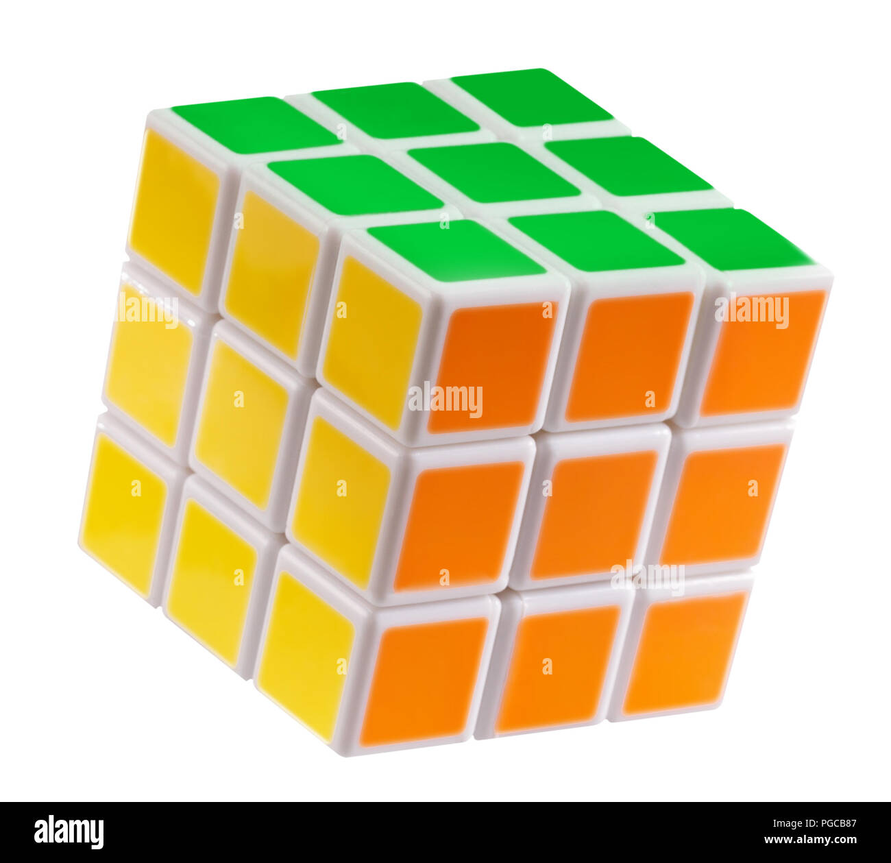 Cube isolated on a white background Stock Photo - Alamy