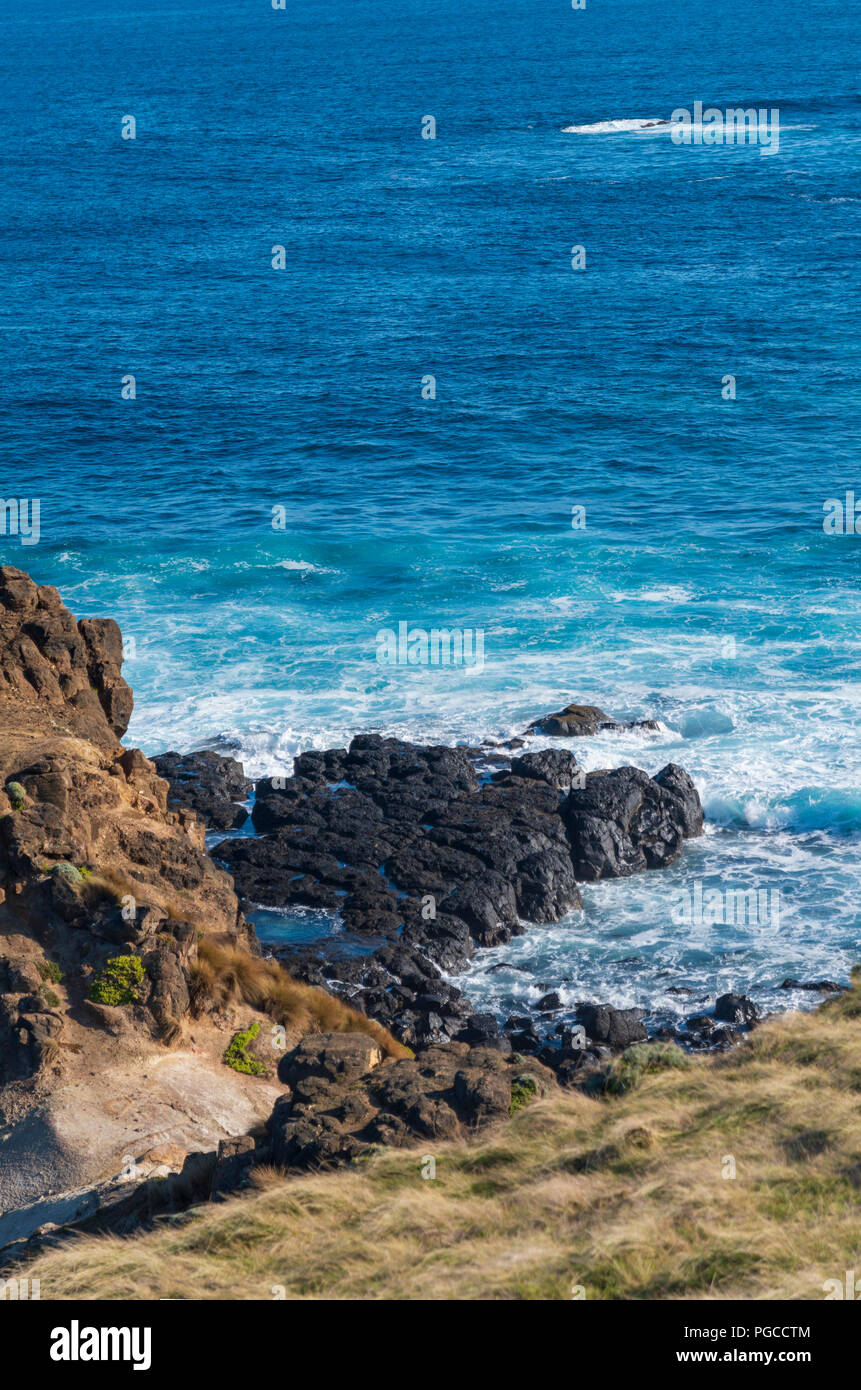 Phillip Island Victoria Australia at Pyramid Rock Volcanic rocks in the ...