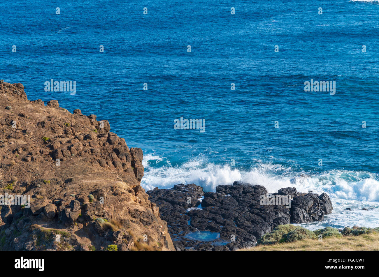 Phillip Island Victoria Australia at Pyramid Rock Volcanic rocks in the ...