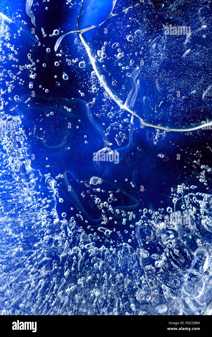 Nice blue background made from water under ice Stock Photo - Alamy